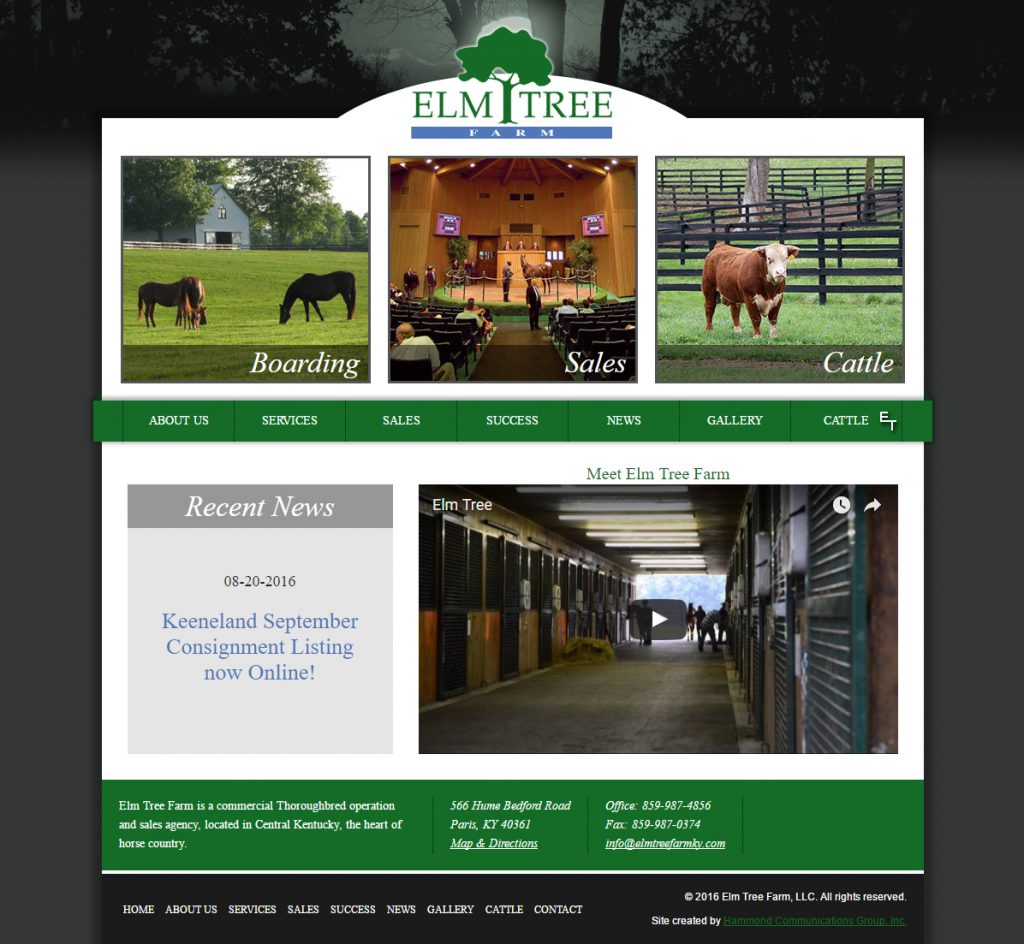 Elm Tree Farm - Hammond Communications Group, Inc